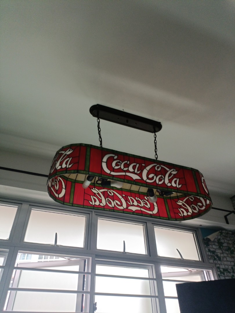 Coca cola ceiling light, Furniture & Home Living, Lighting & Fans ...