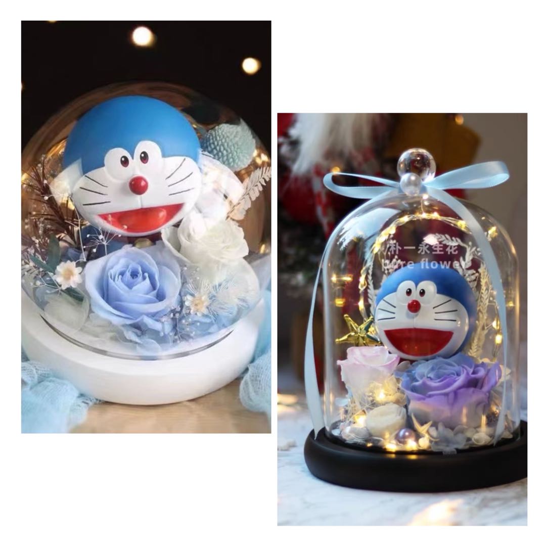 Doraemon Preserved Flowers Dome Preserved Rose Everlasting Flowers ...