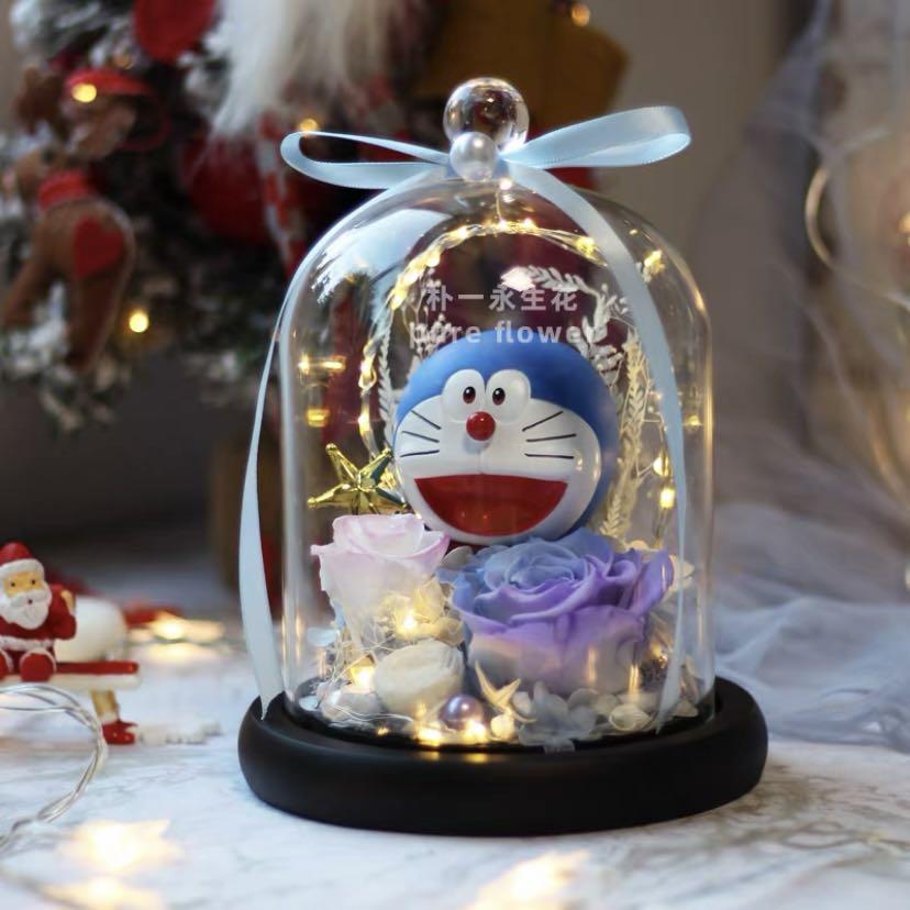 Doraemon Preserved Flowers Dome Preserved Rose Everlasting Flowers ...