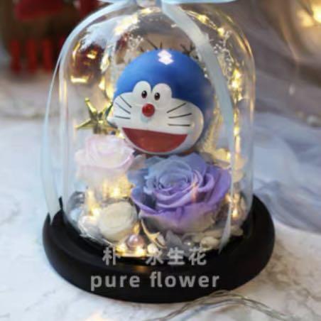 Doraemon Preserved Flowers Dome Preserved Rose Everlasting Flowers ...