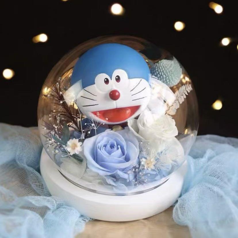 Doraemon Preserved Flowers Dome Preserved Rose Everlasting Flowers ...