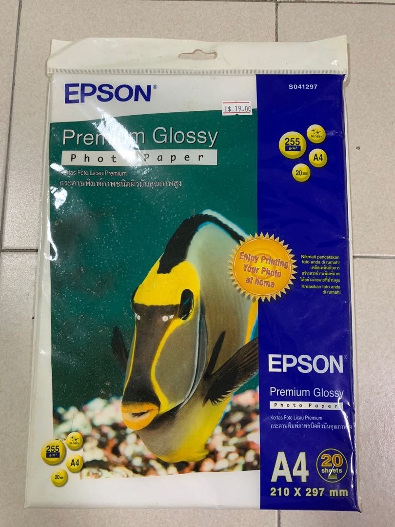 Epson Premium Glossy Photo Paper A4, Computers & Tech, Printers ...