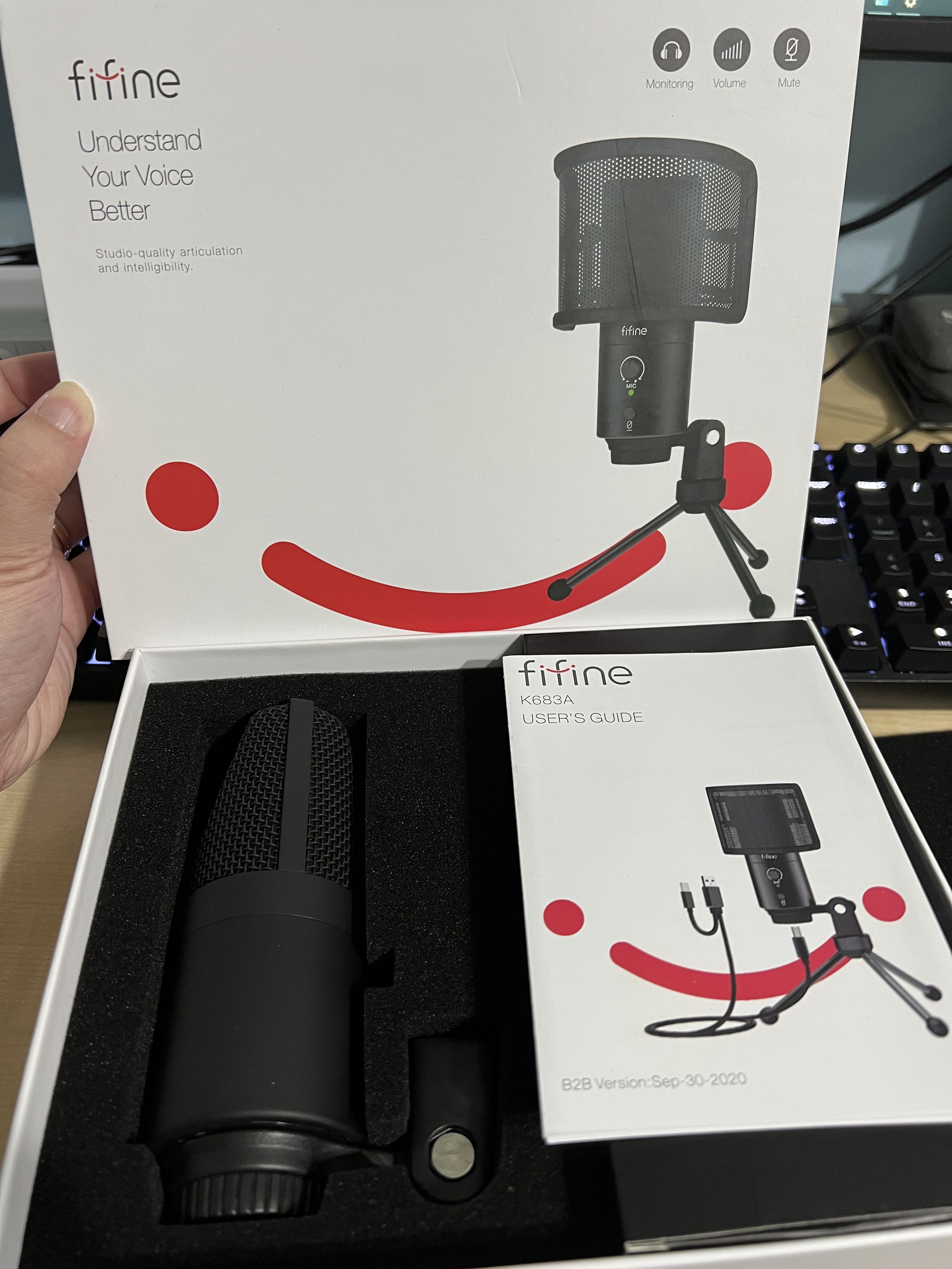 Fifine k683a USB condenser microphone , Audio, Microphones on Carousell