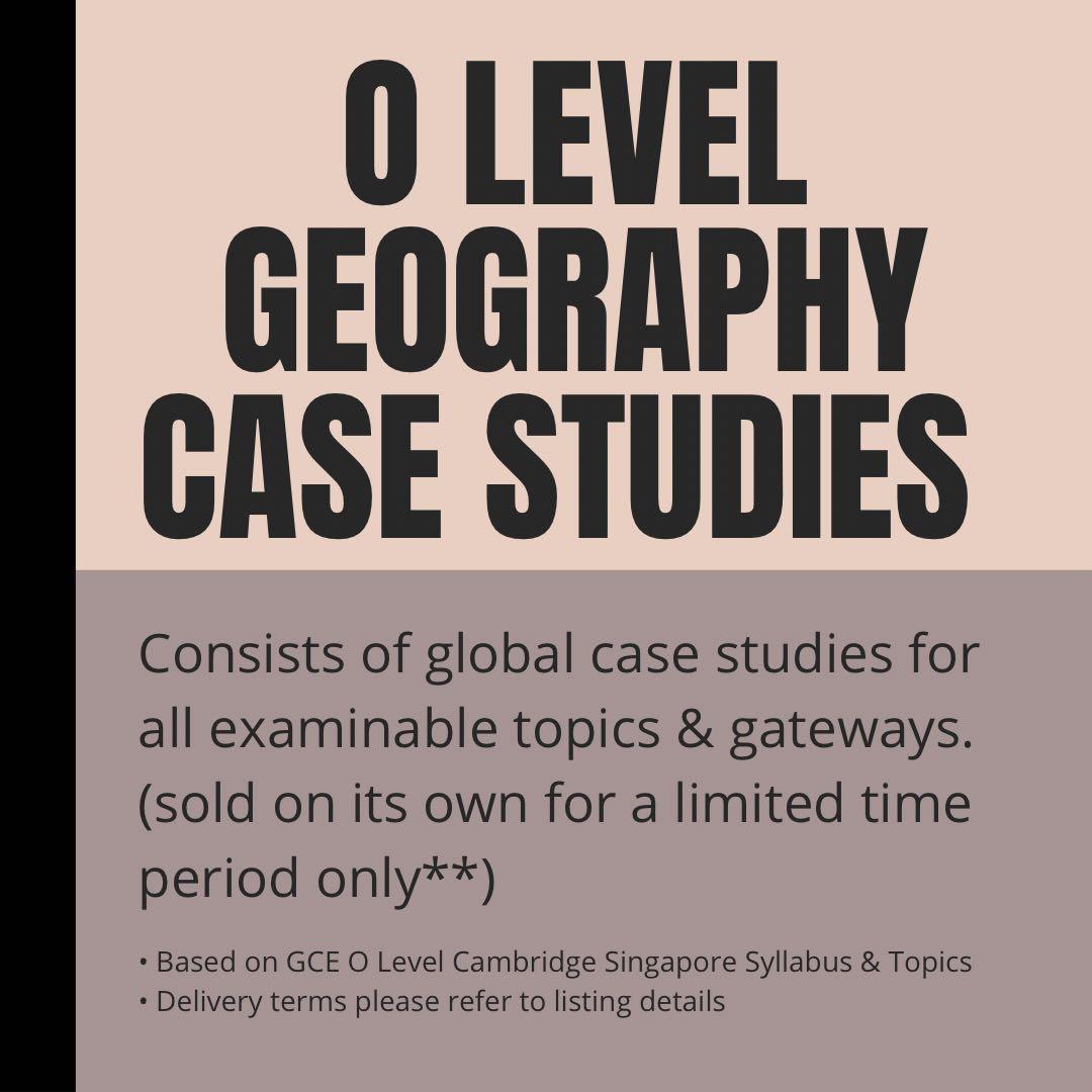 GCE O LEVEL GEOGRAPHY/GEOGRAPHY ELECTIVE PHYSICAL & HUMAN GEOGRAPHY ...