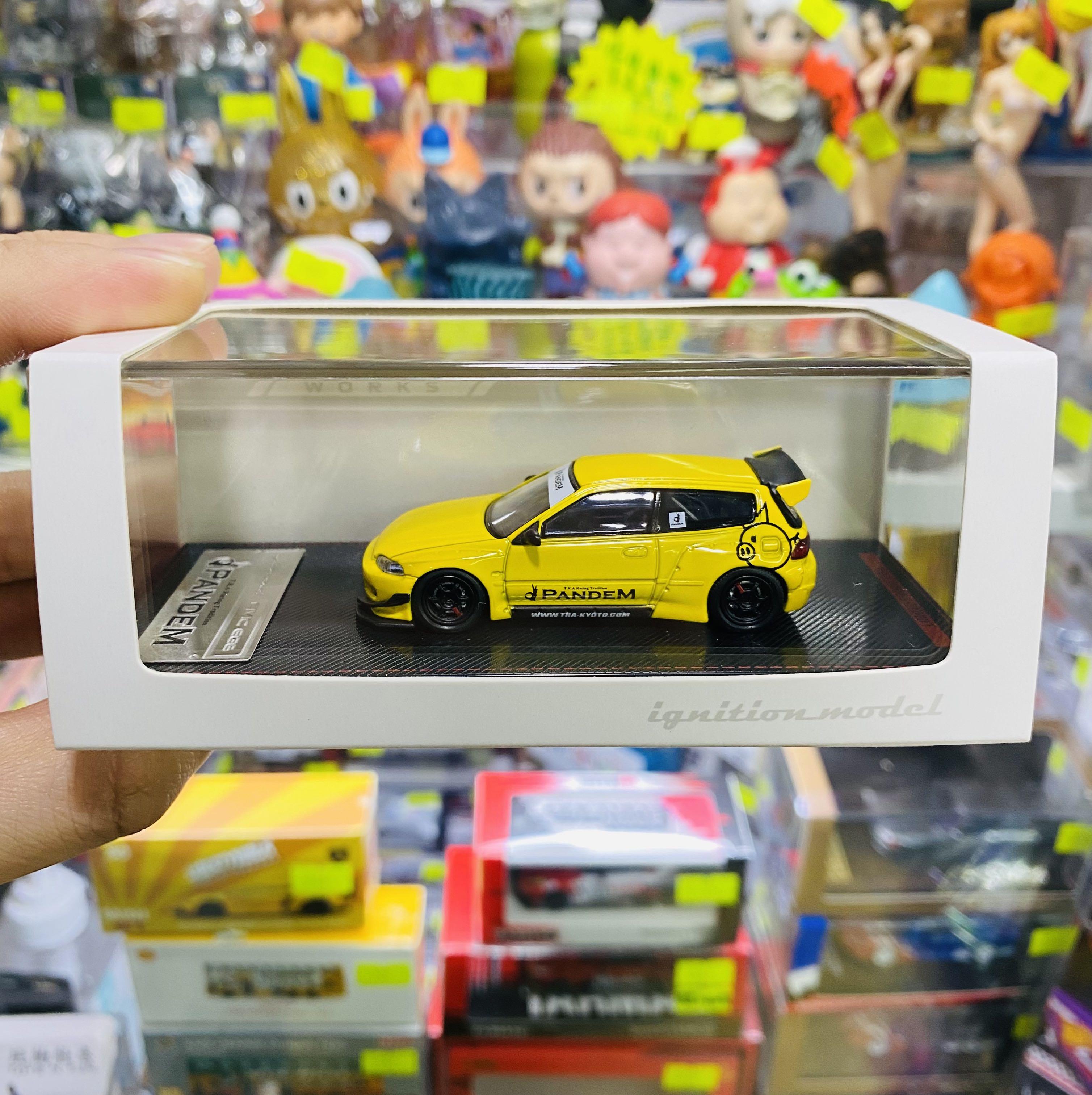 Ignition Model 1:64 Die-cast Model Car IG1416 Honda Civic Yellow IG 本田 ...