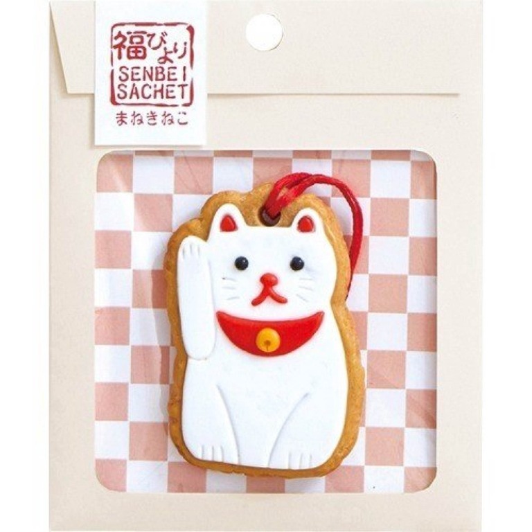 Kameyama Maneki-neko Fortune Cat Cookie Fragrance Scented Senbi Aroma ...