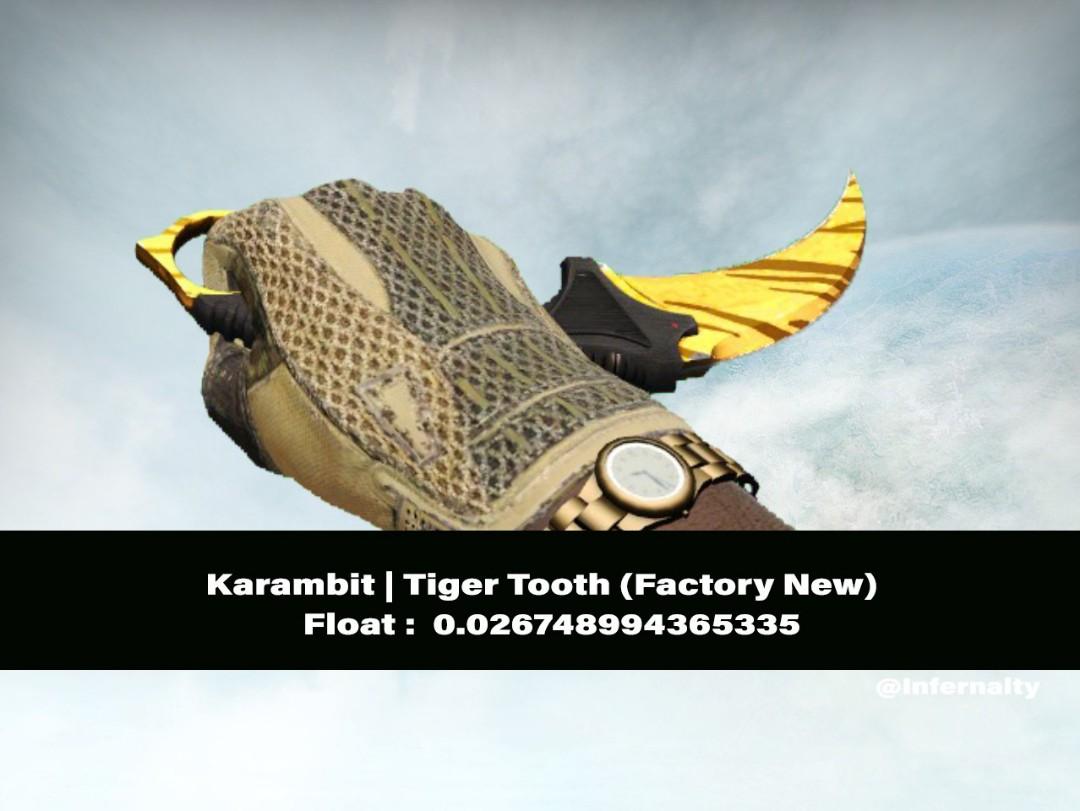Karambit Tiger Tooth FN CSGO SKINS KNIVES, Video Gaming, Gaming ...