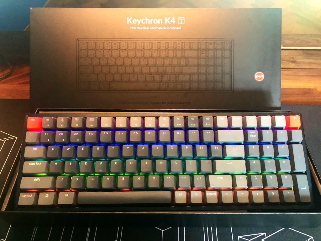 Keychron K4 (Version 2) - Wireless Mechanical Keyboard - Brown Switch ...