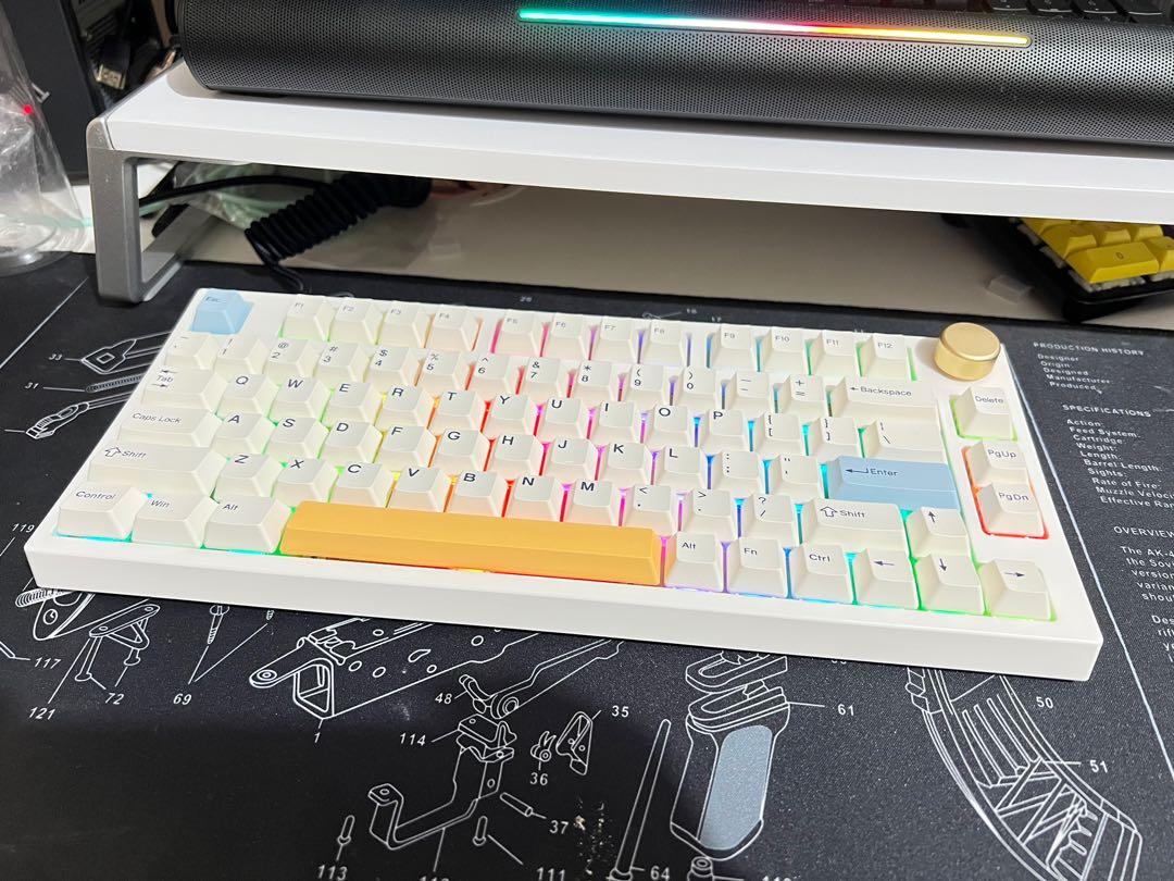 Keydous NJ80 Wireless RGB Hot-swappable Mechanical Keyboard, Computers ...