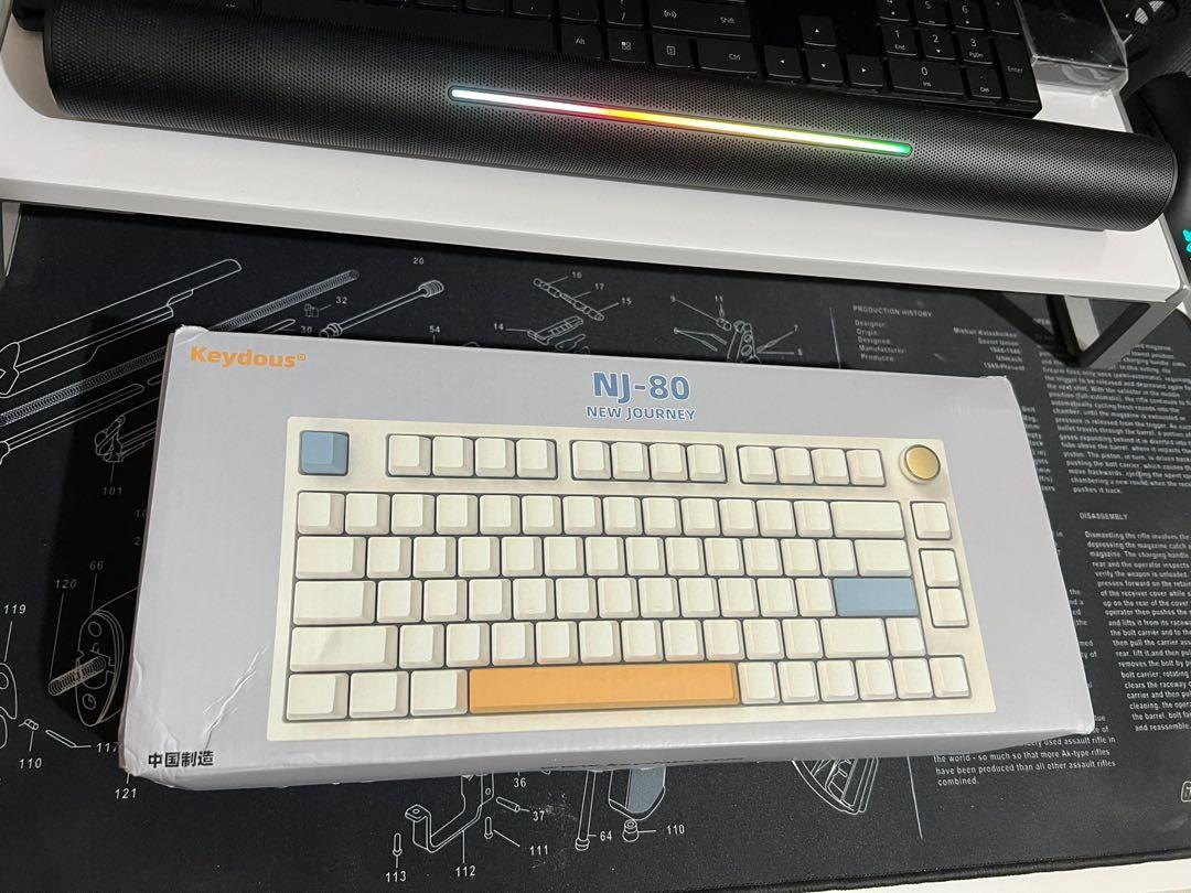 Keydous NJ80 Wireless RGB Hot-swappable Mechanical Keyboard, Computers ...