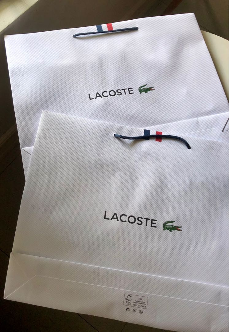 LACOSTE Paper bag, Luxury, Apparel on Carousell