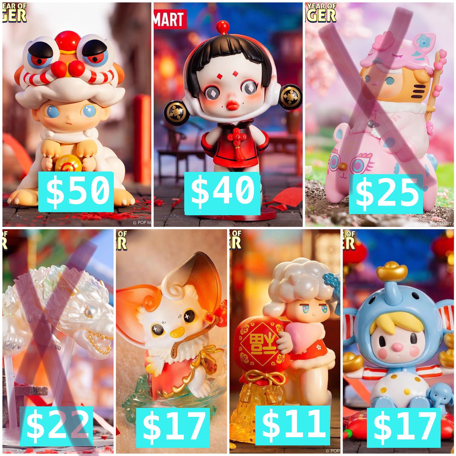 [New sealed foil] Popmart The Year of Tiger Blind Box Dimoo Skullpanda ...