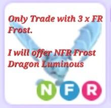 NFR Frost Dragon Luminous Adopt Me Roblox, Video Gaming, Video Games ...