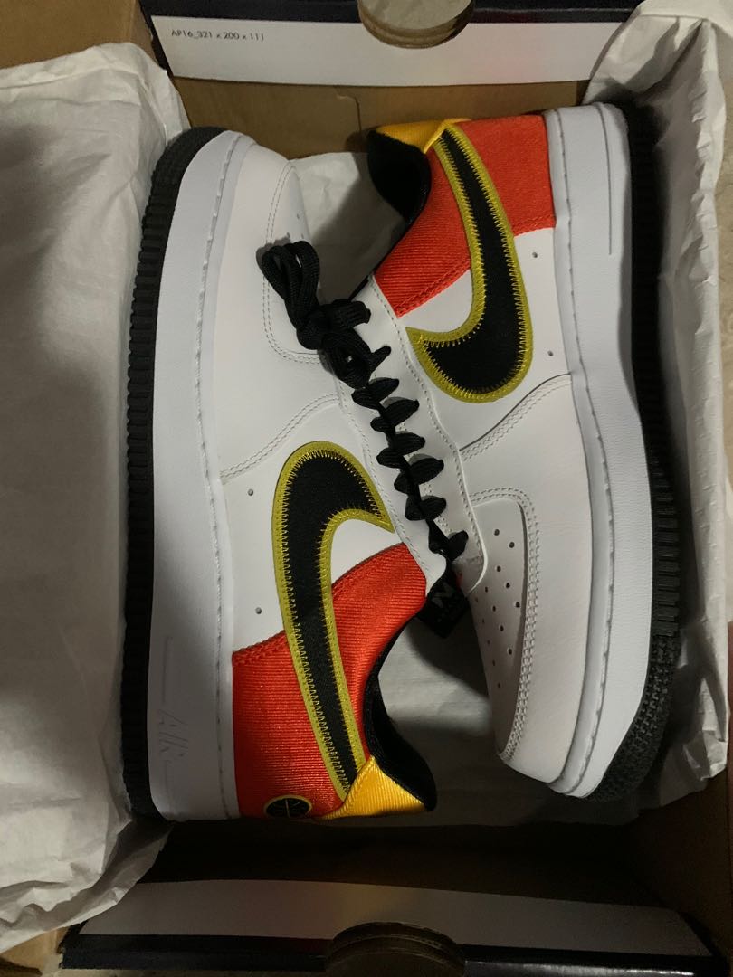 Nike Air Force 1 Forces One AF1 Raygun Roswell White Orange Amarillo ...
