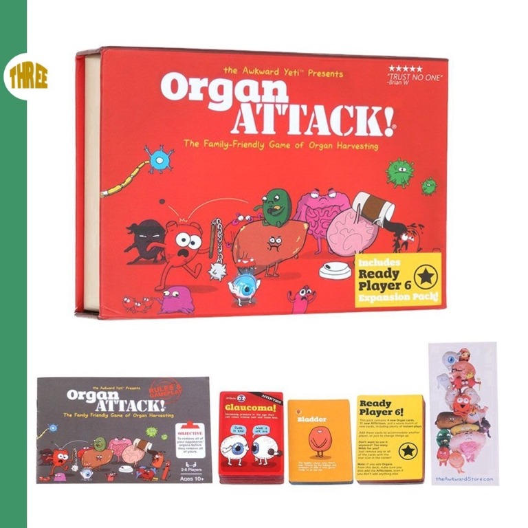 Organ attack card game Funny Gathering Card Board Game Party Family ...