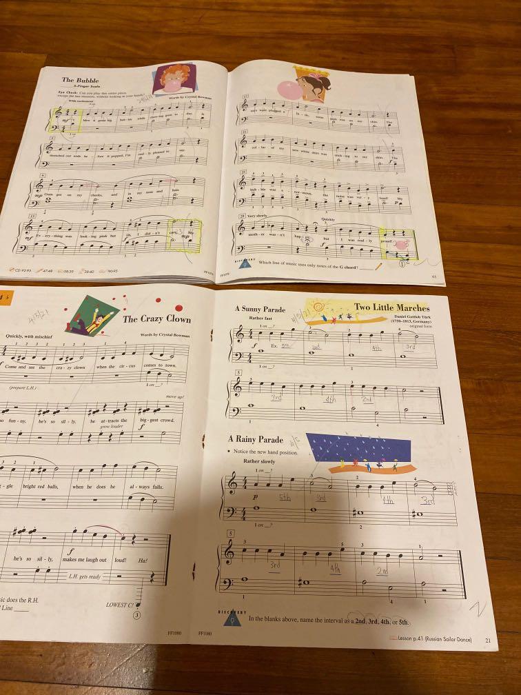 Piano Adventures level 1 & 2, Hobbies & Toys, Music & Media, Music ...
