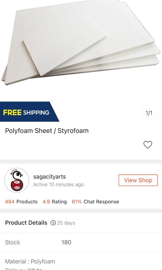 Polyform sheet / Styrofoam, Hobbies & Toys, Stationery & Craft, Art ...