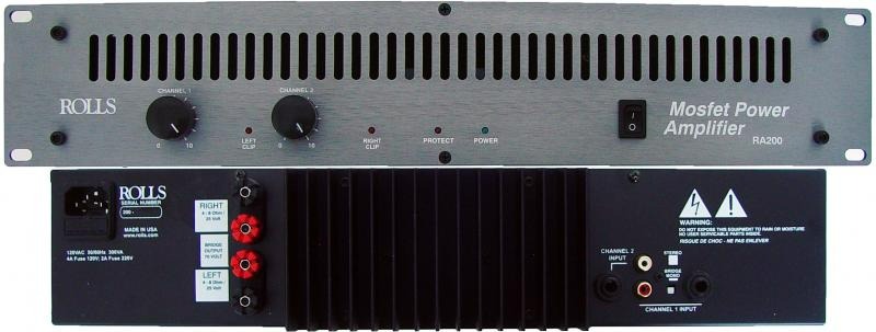 RA200 Stereo Power Amp 100 Watt/CH 4ohm 2U, Audio, Other Audio ...