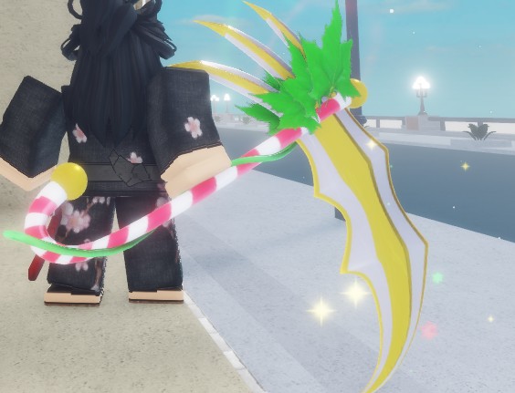 Roblox YBA Festive Scythe (Skin)(Limited)(Item), 興趣及遊戲, 玩具 & 遊戲類 ...