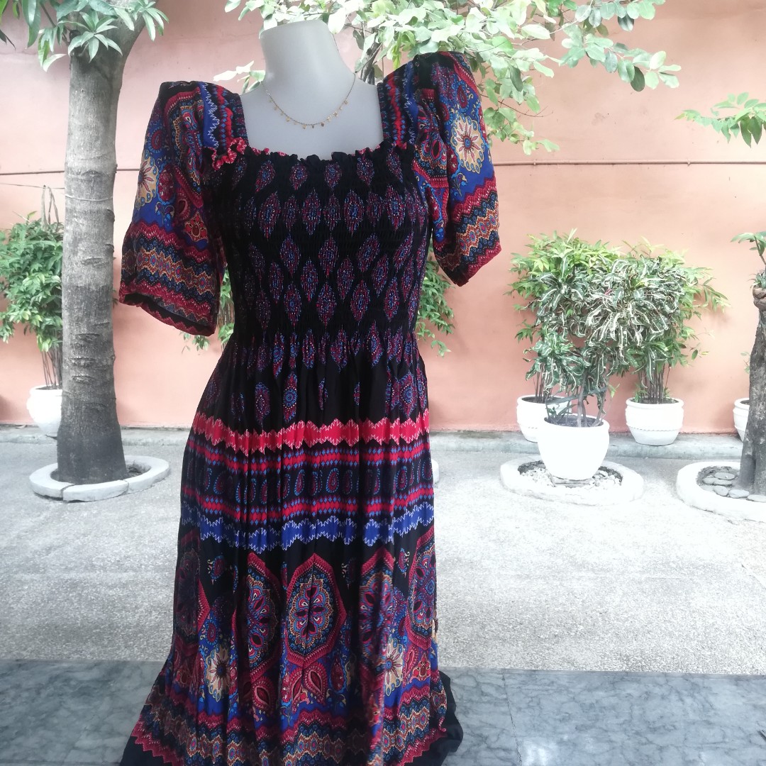 Senepa Full Smocked Midi, Women's Fashion, Dresses & Sets, Dresses on ...