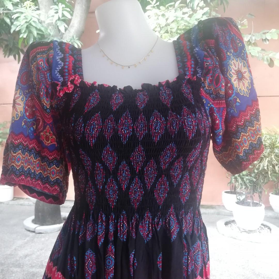 Senepa Full Smocked Midi, Women's Fashion, Dresses & Sets, Dresses on ...