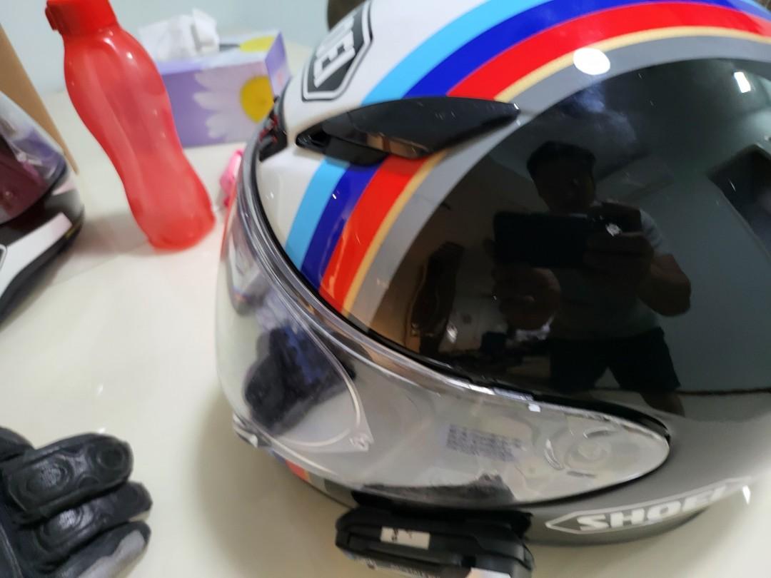 Shoei NXR Recounter + cardo packtalk, Motorcycles, Motorcycle Apparel ...