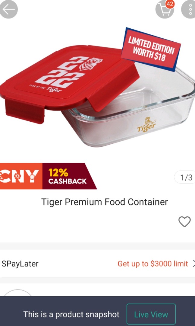 Tiger Premium Food Container, Furniture & Home Living, Kitchenware ...