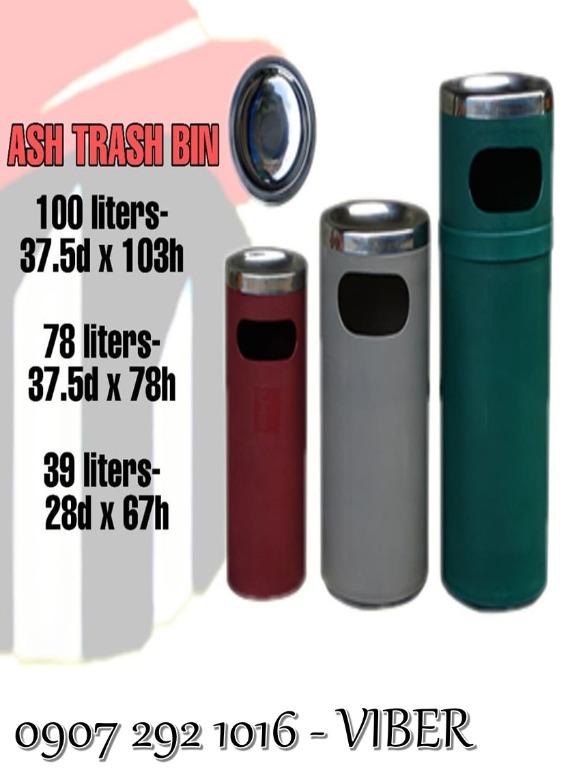 trash bin 64 Ash bin, Furniture & Home Living, Cleaning & Homecare ...