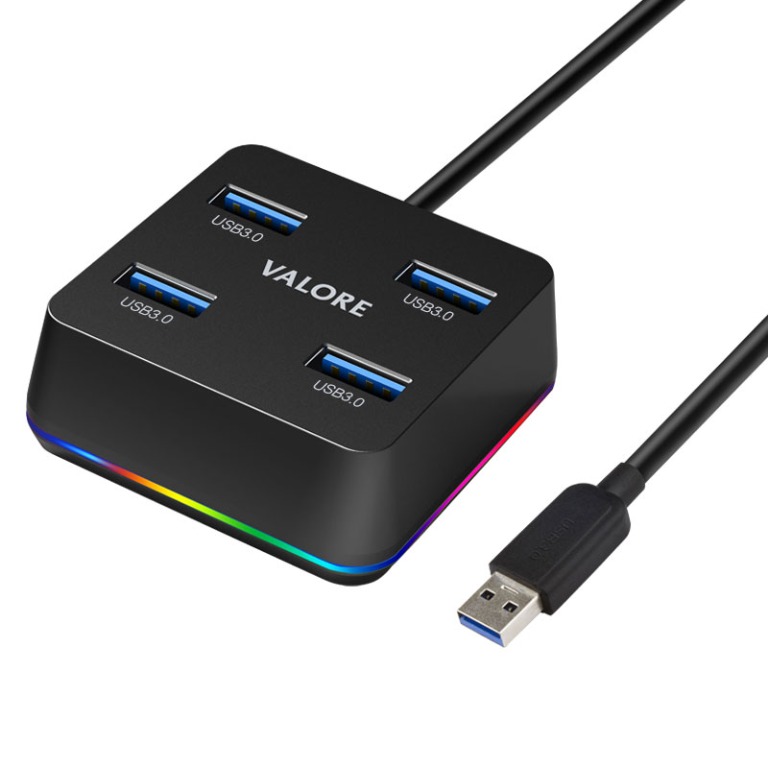 Valore 4-in-1 USB Hub With RGB Lighting (VUH-29), Computers & Tech ...