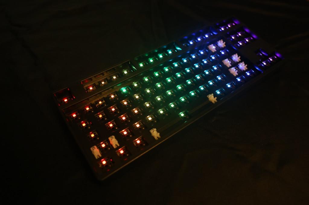 Wireless RGB TKL mechanical keyboard kit hotswap gateron kailh cherry ...