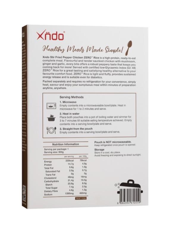 Xndo Stir Fried Pepper Chicken Zero™ Rice, Food & Drinks, Packaged ...