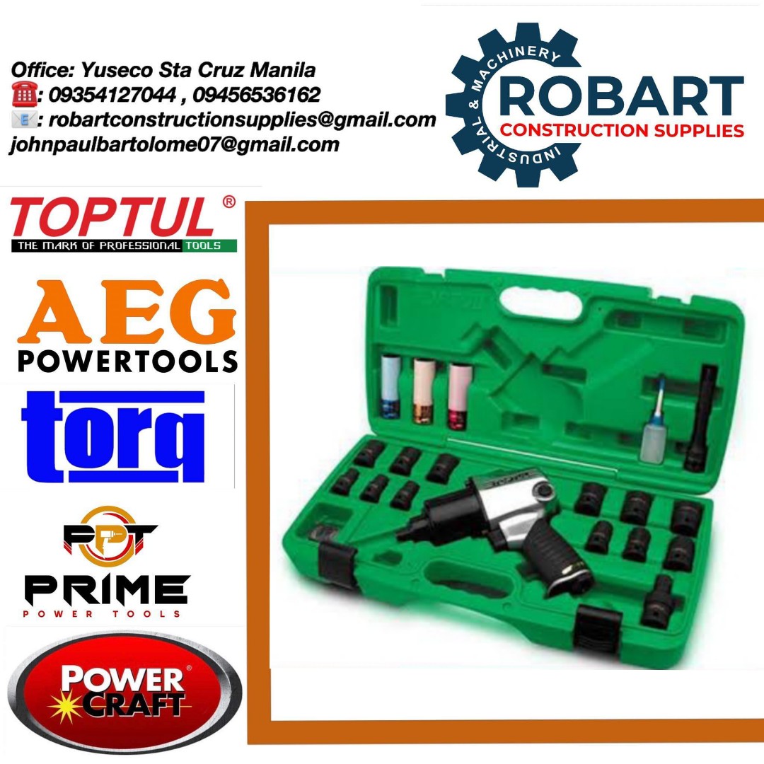 1/2" DR. Impact wrench set, Commercial & Industrial, Construction Tools ...