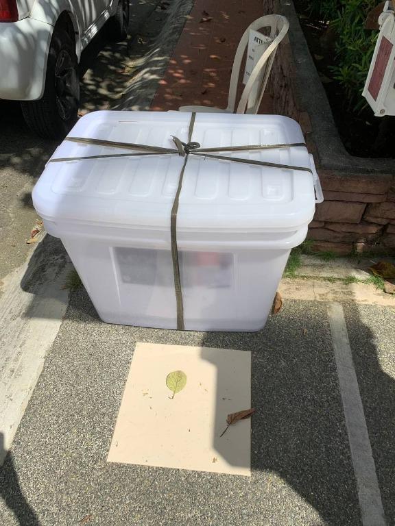 155L storage boxes clear megabox BIG BIG, Furniture & Home Living, Home ...