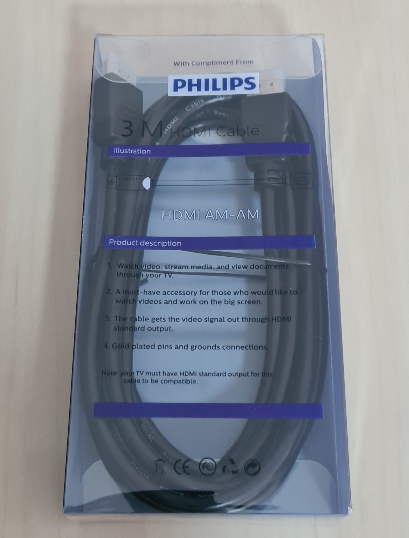 3M Philips HDMI AM-AM Cable, Computers & Tech, Parts & Accessories ...