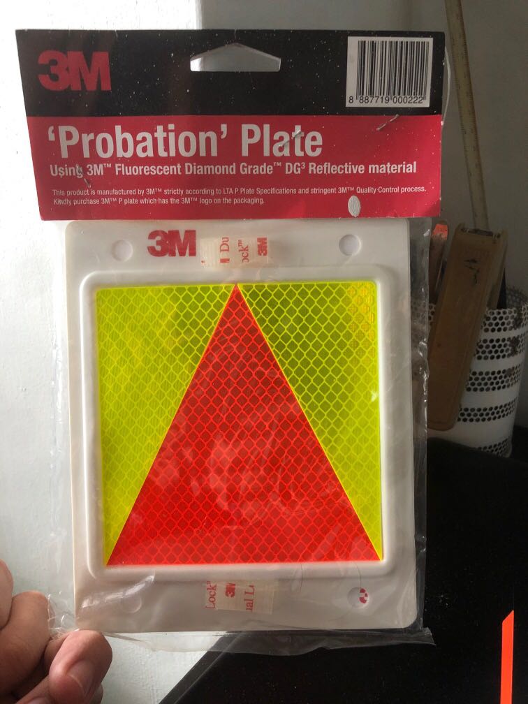 3M Probation Plate, Car Accessories, Accessories on Carousell