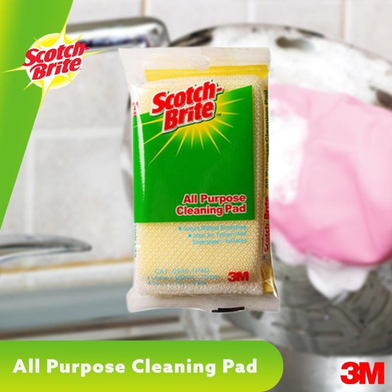 3M Scotch Brite All Purpose Non Scratch Multi Purpose Cleaning Pad ...