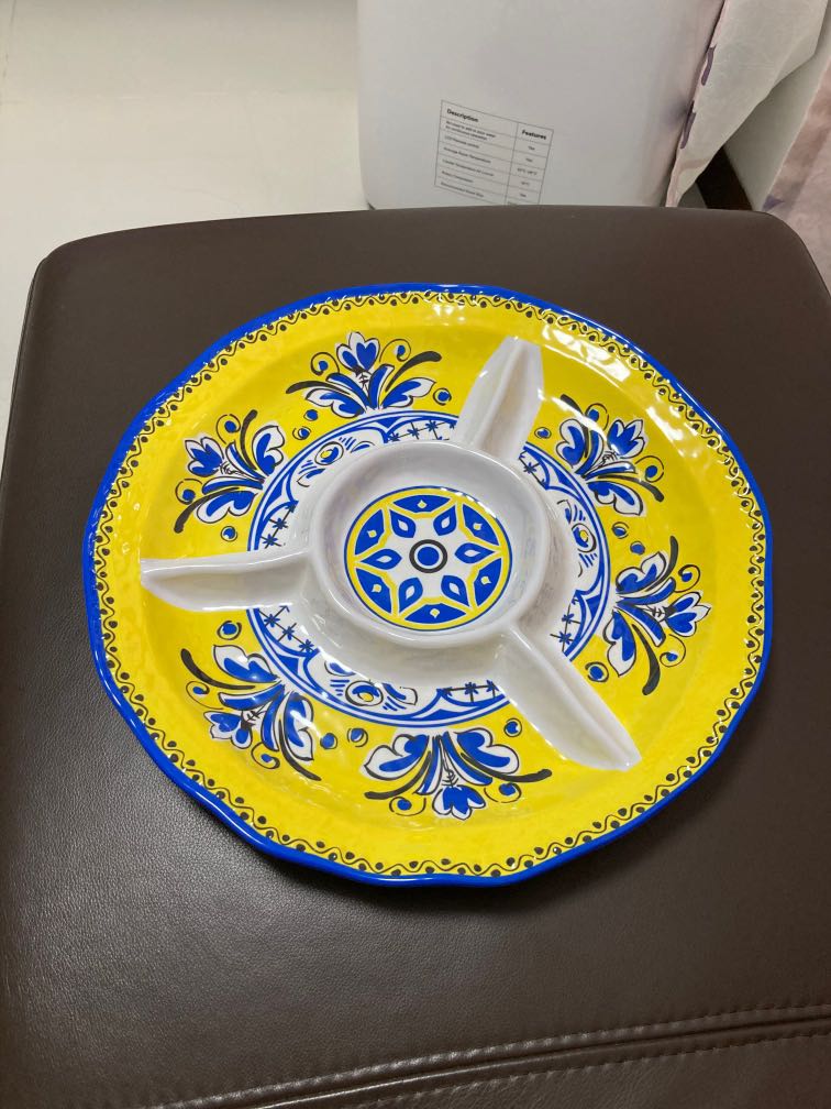 4 splits extra large plate, Furniture & Home Living, Kitchenware ...
