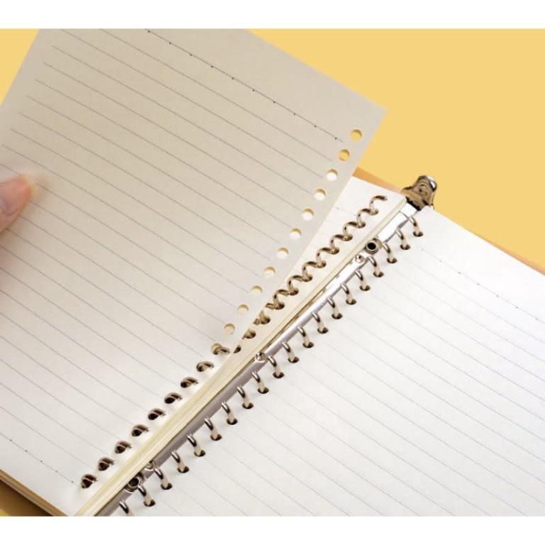 A5 Leaflet Notebook Translucent Cover Loose Leaf Folder Refillable Free ...