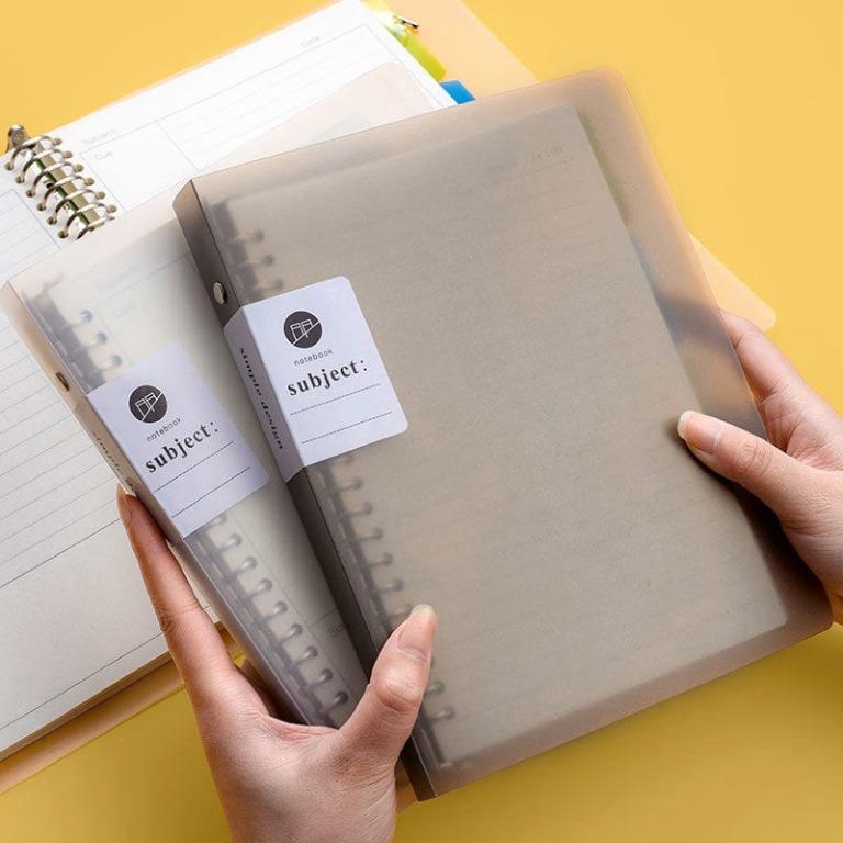 A5 Leaflet Notebook Translucent Cover Loose Leaf Folder Refillable Free ...