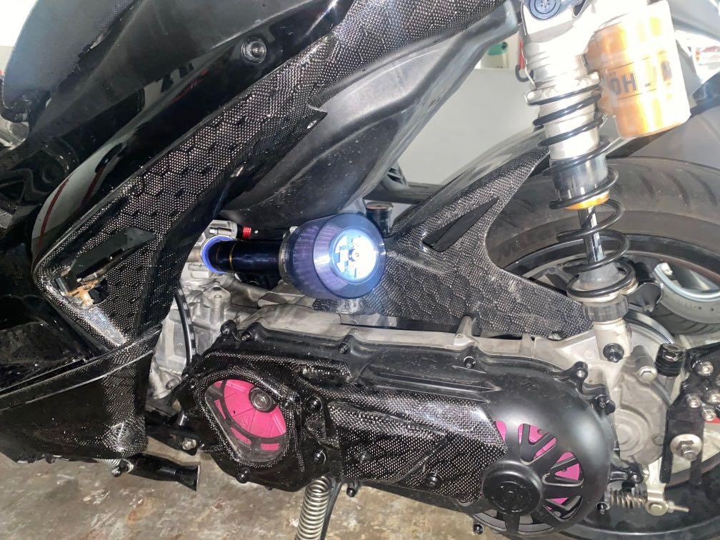 aerox v1 v2 nmax v1 v2 adv150 titanium airbox air filter intake pipe ...