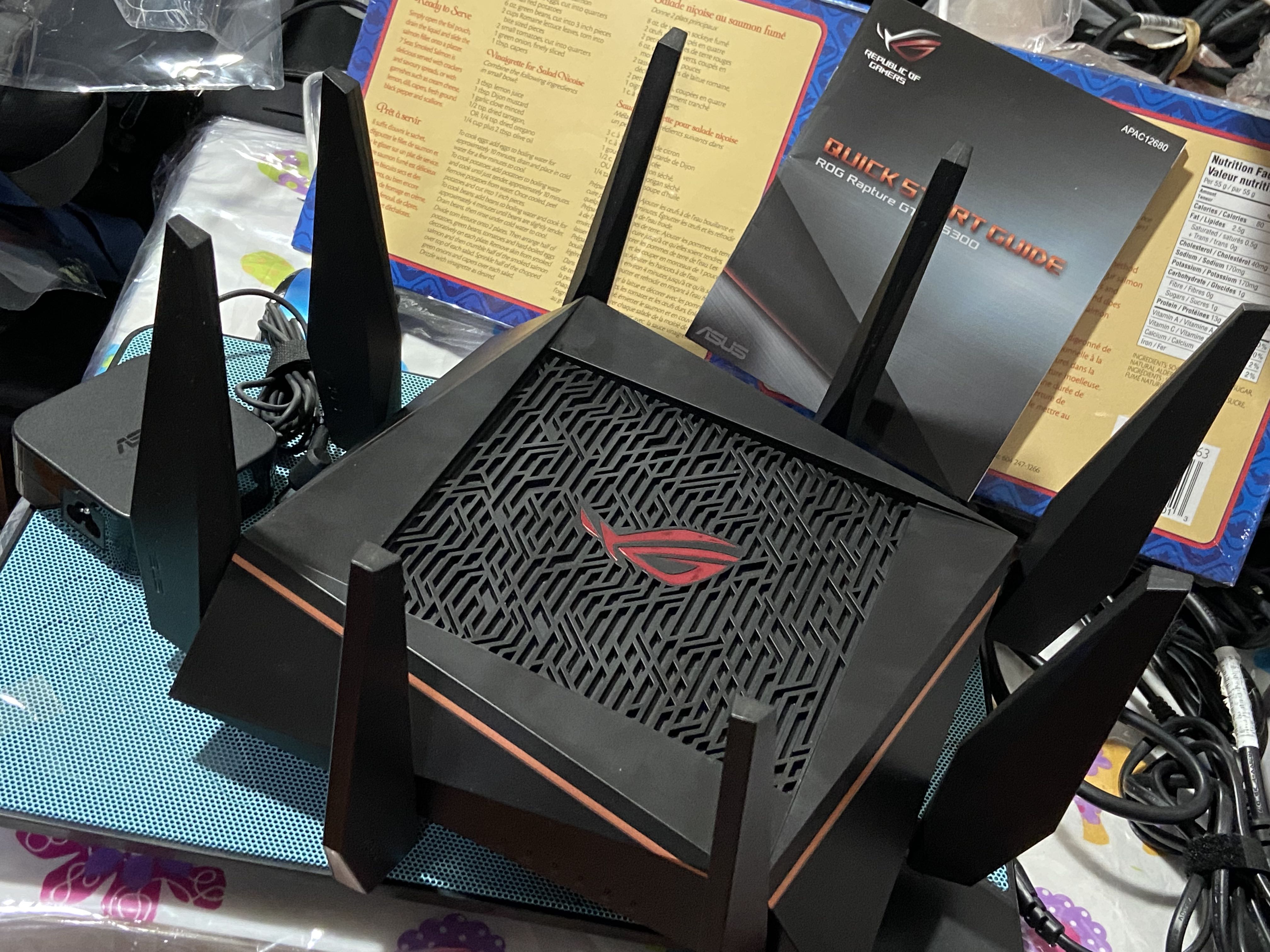 Asus ROG Rapture GT-AC5300 Wifi Router 上網 路由器 打機線 電競, 電腦＆科技, 電腦周邊及配件 ...