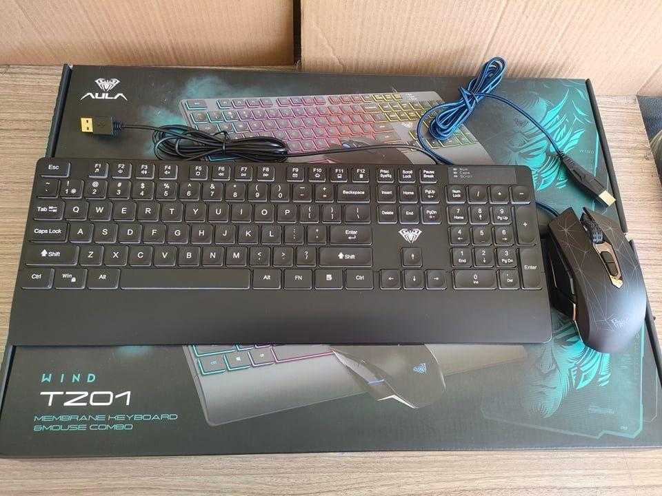 AULA T201 Membrane Keyboard and Mouse Combo, Computers & Tech, Parts ...