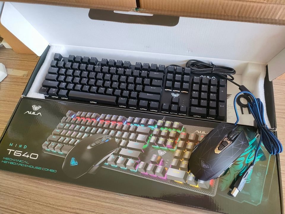AULA T640 Mechanical Keyboard and Mouse Combo, Computers & Tech, Parts ...