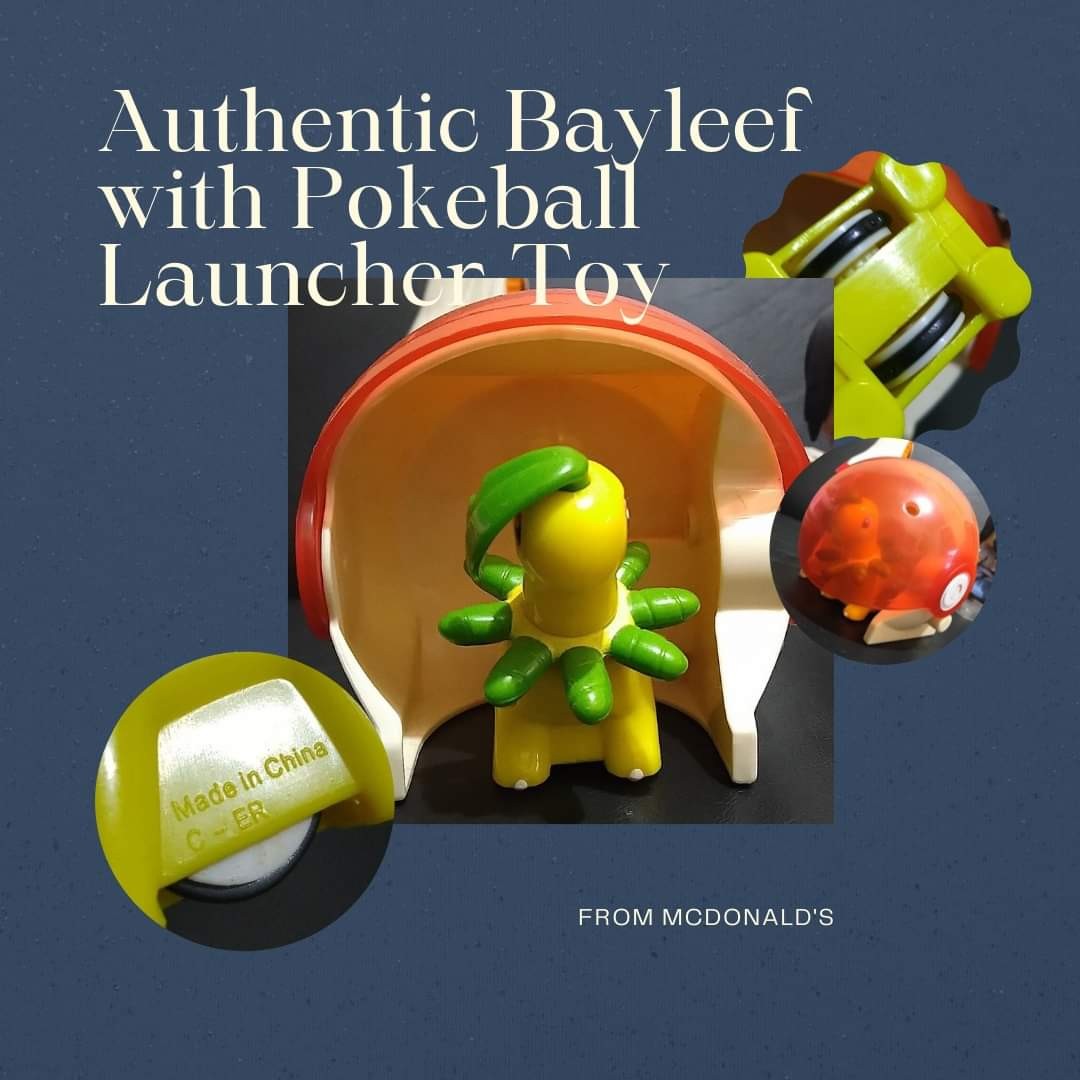 Authentic Bayleef with Pokeball Launcher Toy Pokemon, Hobbies & Toys ...