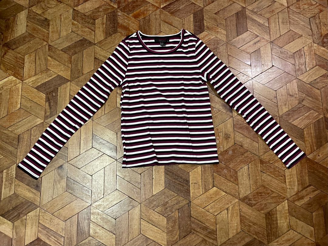 AUTHENTIC Forever 21 Striped Longsleeves, Women's Fashion, Tops ...