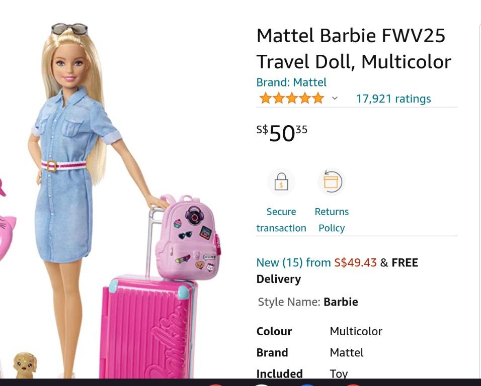 barbie travel set, Hobbies & Toys, Toys & Games on Carousell