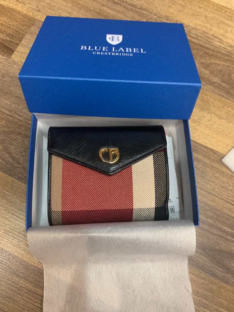 Blue Label Crestbridge Wallet, Luxury, Bags & Wallets on Carousell