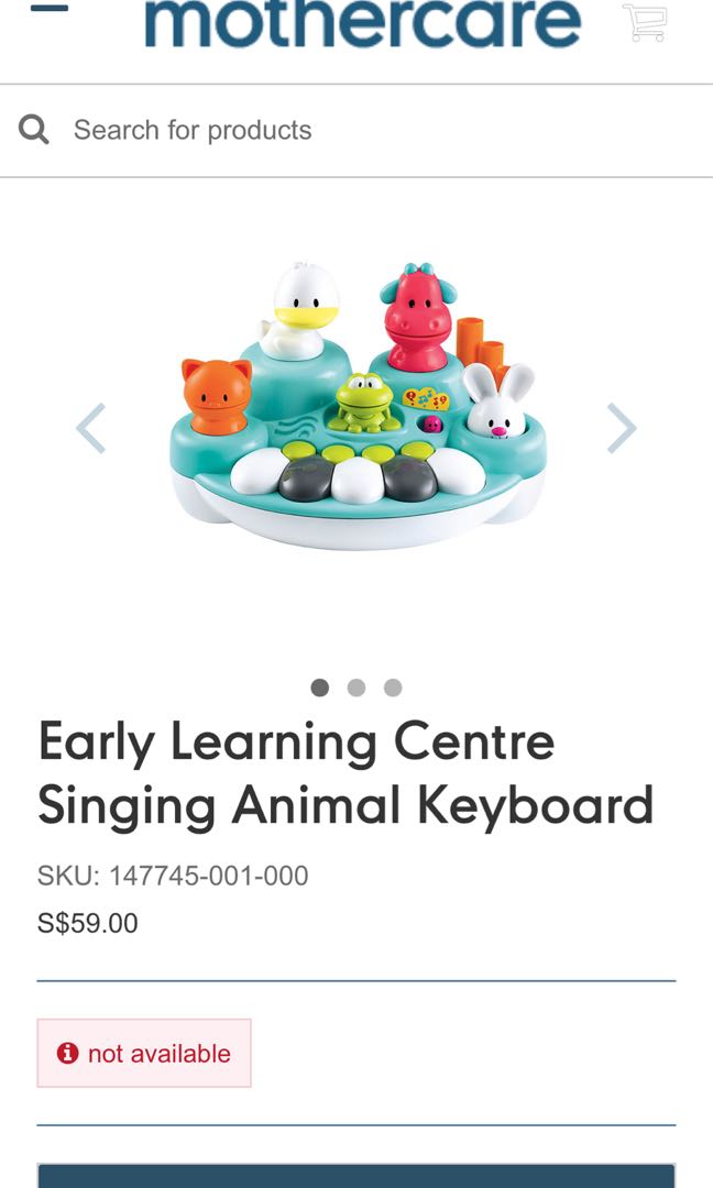 BN Early Learning Centre Singing Animal Keyboard, Babies & Kids, Infant ...