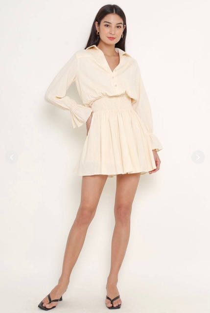 BNWT SPG Camie Crochet Dress in Cream, Women's Fashion, Dresses & Sets ...