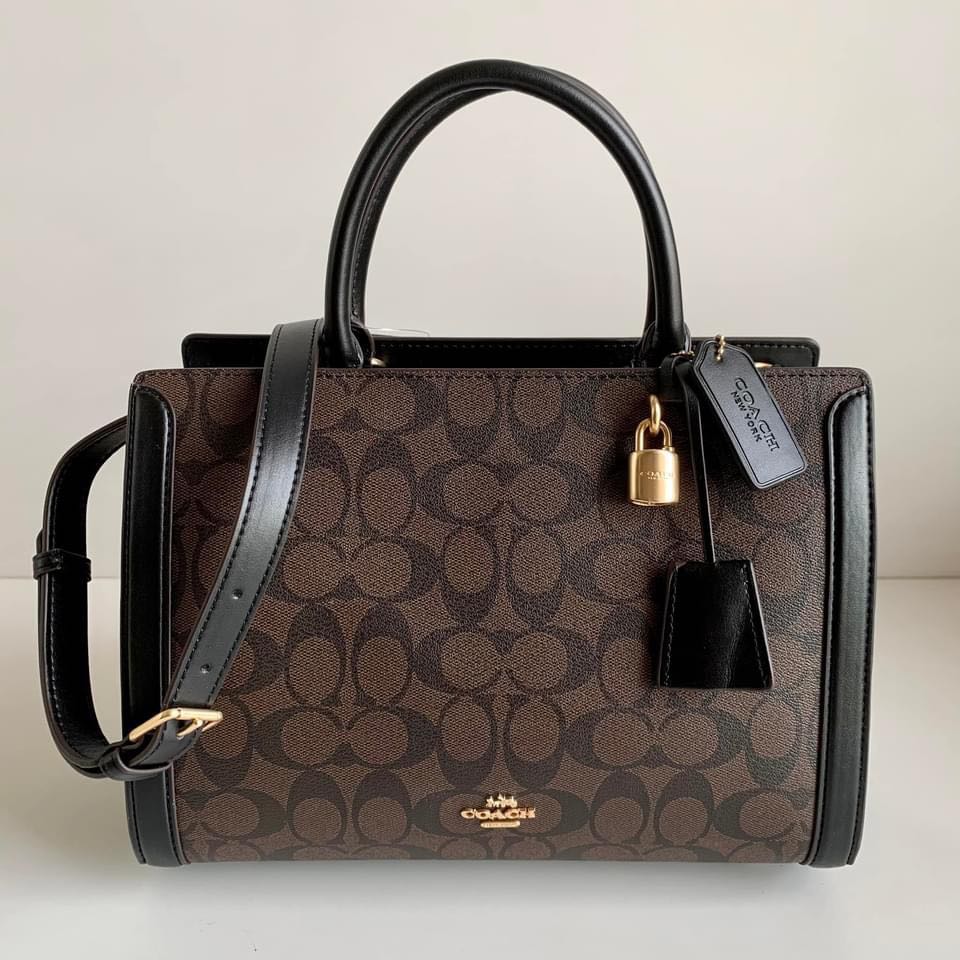 Coach Zoe Carryall in Signature Canvas, Women's Fashion, Bags & Wallets ...